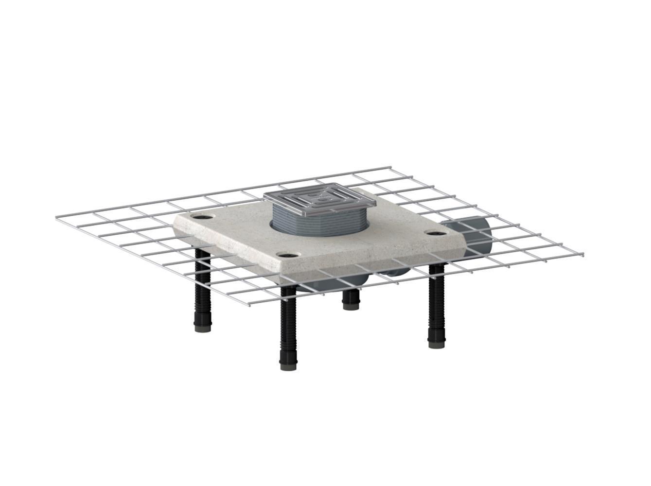 floor drain CeraDrain Plan VC 10, DN 40/DN 50, 100 x 100 mm