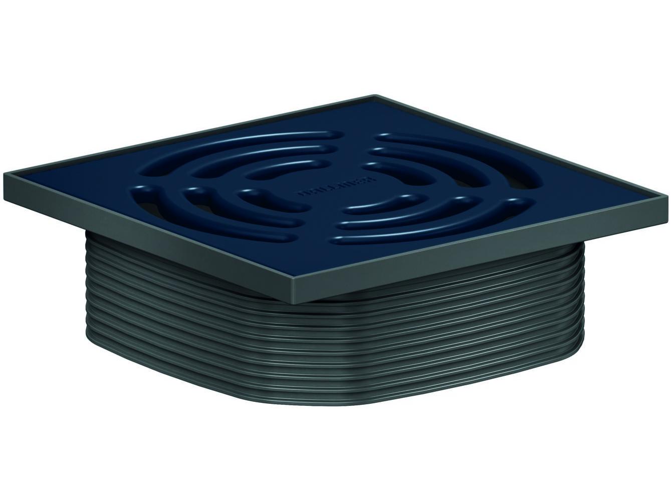 Aufsatz DallDrain Pure, graublau, 120 x 120 mm