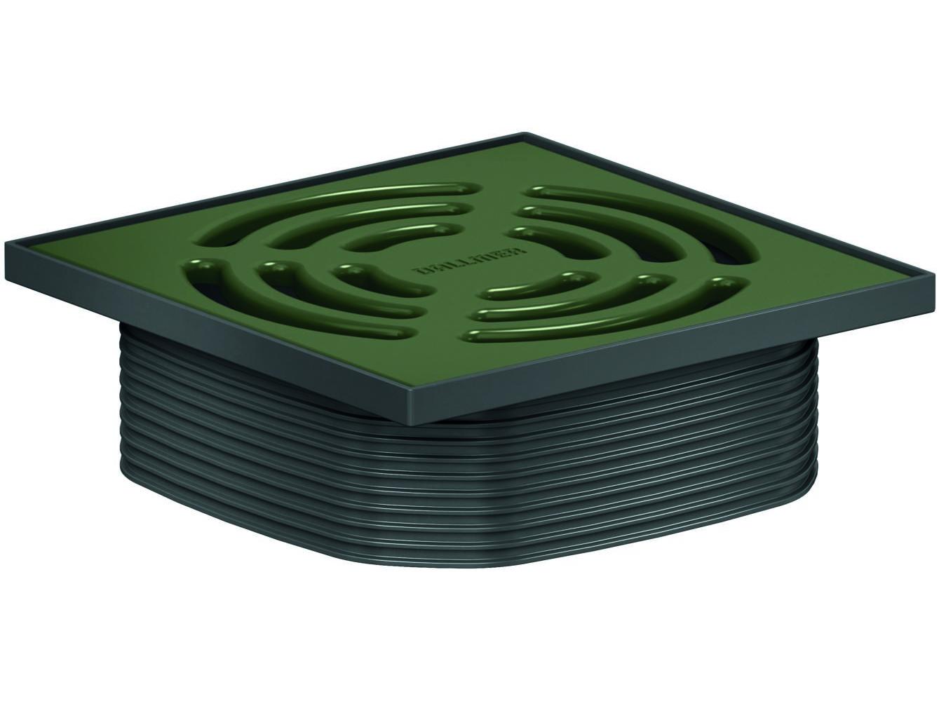 Aufsatz DallDrain Pure, bronzegrün, 120 x 120 mm