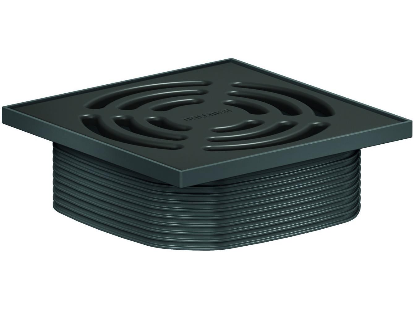 Aufsatz DallDrain Pure, umbragrau, 120 x 120 mm