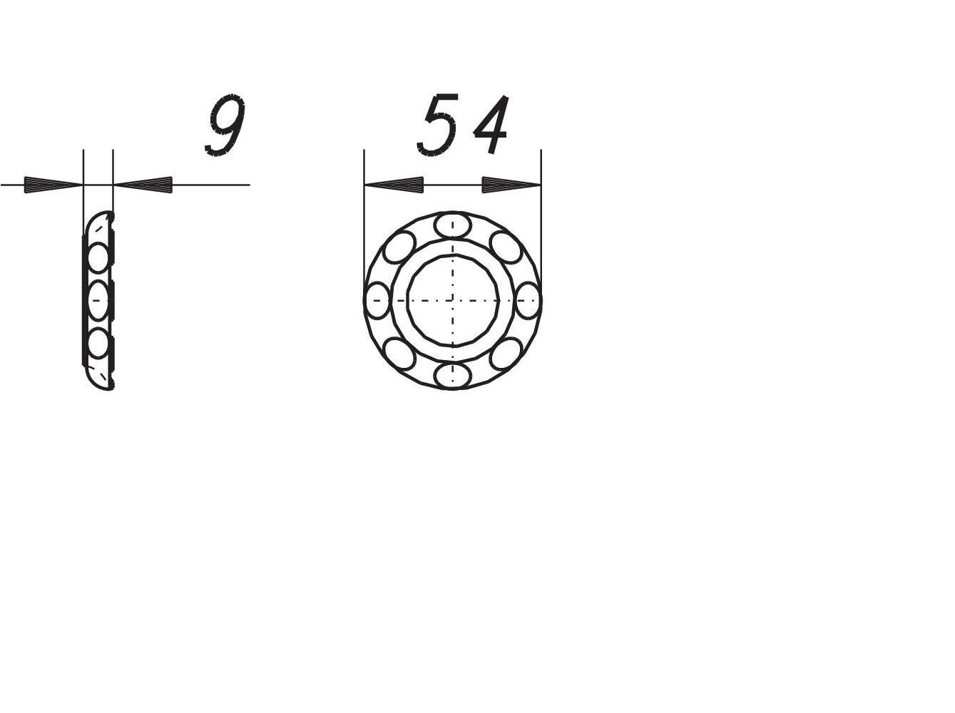 Kontermutter zu HL 400/405/406, weiß, 1"