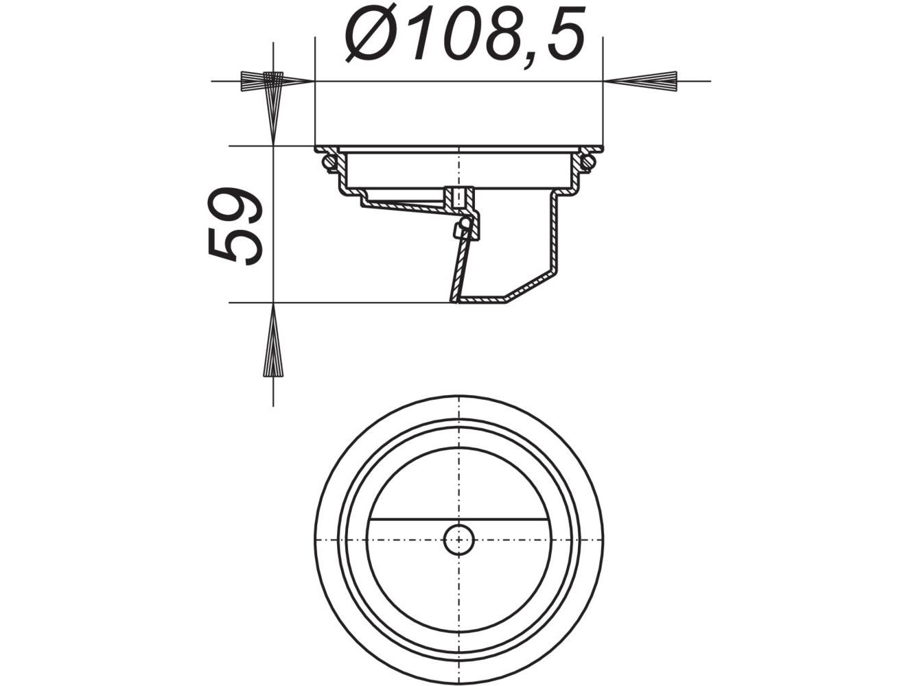 Geruch- u. Schaumsperre S 10/12, d: 108,5 mm